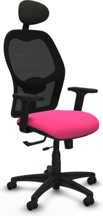 Piqueras y Crespo Rosa Schreibtischstuhl mit 2D-Armen, h&ouml;henverstellbarer Lendenwirbelst&uuml;tze und festem Kopfteil, ausgestattet mit Syncro/Traslack und Schneideschaum, S