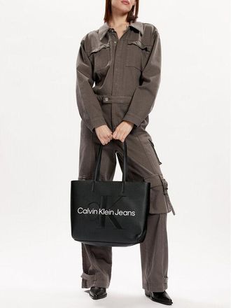 Calvin Klein Jeans Handtasche Sculpted Shopper29 Mono K60K610276 Schwarz