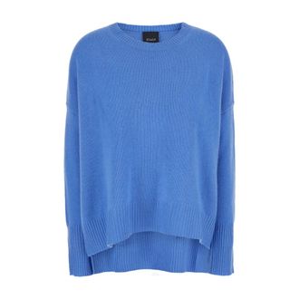 Plaîn Plain, Femme, Pulls, Bleu, Taille: 40 FR Pull Ras du Cou Oversize