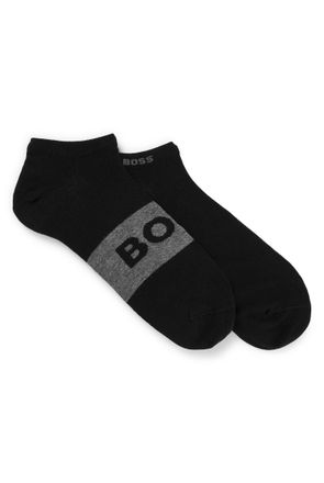 BOSS Herren 2p Logo Cc Sneakersocken, Black1, 39-42 EU