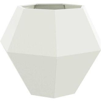 vidaXL vidaXL Jardini&egrave;re Blanc 100 x 100 x 80 cm Acier