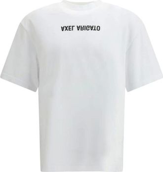 Axel Arigato Homme, Tops, Blanc, Taille: XL T-shirt classique &agrave; col rond en coton