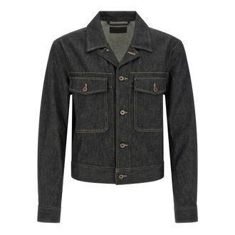Christophe Lemaire Homme, Vestes, Bleu, Taille: XL Trucker Jacket