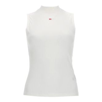 Diesel Femme, Tops, Blanc, Taille: 40 FR T-Mokky SL Microdiv