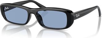Ray-Ban Rb4436d Bio-based Sonnenbrillen Schwarz Fassung Blau Glas 55-16