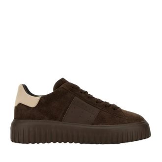 Hogan Homme, Chaussures, Brun, Taille: 41 EU H-Stripes Baskets