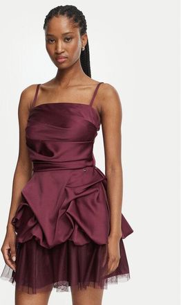 Rinascimento Rinascimento Coctailkleid CFC0130374003 Dunkelrot Slim Fit