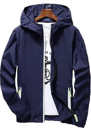 Generic Veste en Coton à Carrés Homme Automne Hiver Poches à Capuche Zip Chaud Confortable