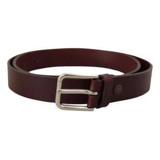 Dolce & Gabbana Luxus-Lederg&uuml;rtel mit Metallschnalle - - Accessories - Herren - Braun - ONE SIZE