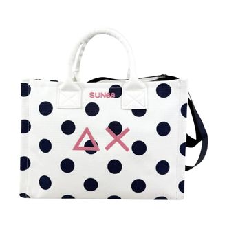 Sun 68 Femme, Sacs, Blanc, Taille: ONE Size Printed Canvas Cali Midi Bag