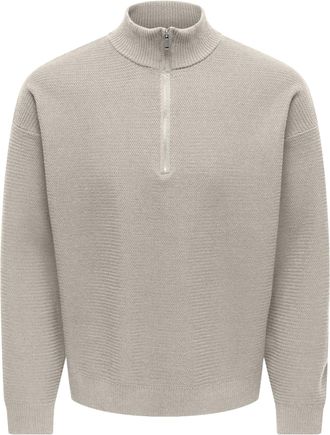Only & Sons Onsview Ls Jaquard 1/2 Zip Ds Noos