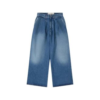 ERL Weite Jeans mit Bundfalten - - Jeans - Herren - Blau - S
