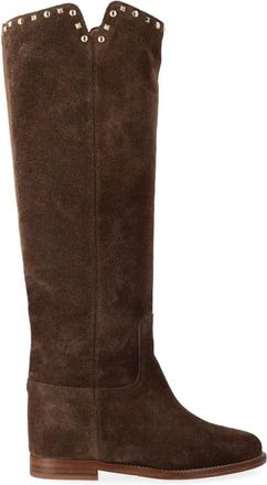 Via Roma 15 Femme, Chaussures, Brun, Taille: 36 1/2 EU Botte Haute en Daim