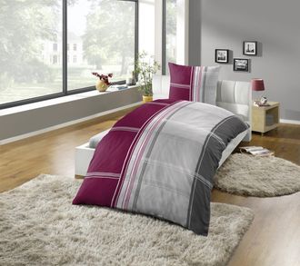 Mesana Bettw&auml;sche Mikrofaser Fleece 80x80 + 135x200 cm