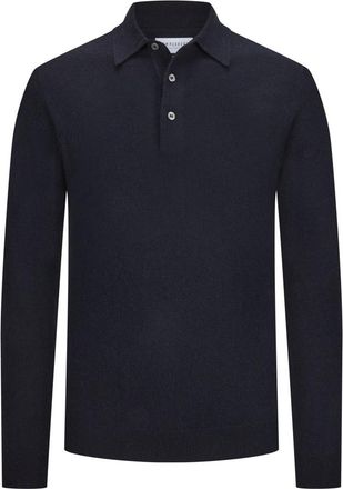 Tom Rusborg Softes Langarm-Poloshirt aus Kaschmir in