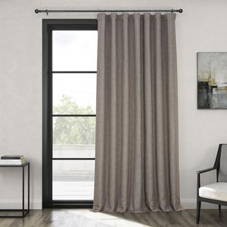 Half Price Drapes Boch-LN18511-96-DW, extra breiter Verdunkelungsvorhang (1 Paneel), 100 x 96 cm, Nerz