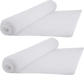 Artibetter 2 St&uuml;ck K&uuml;nstliche Weihnachtsschneedecken Dicke Flauschige Schneedekoration aus Polyesterfasern Wei&szlig;e Weihnachtsbodendekoration f&uuml;r Party und Selbstge