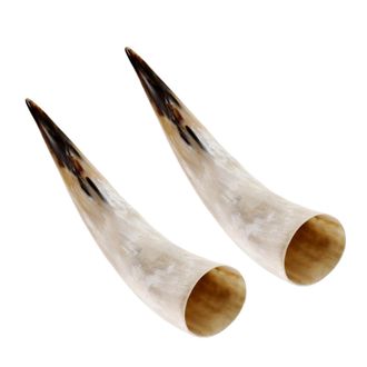 BESPORTBLE Satz Wandvasen aus Echtem Kuhhorn - Rustikale Hornvasen f&uuml;r Blumenarrangements und Landhaus Dekoration