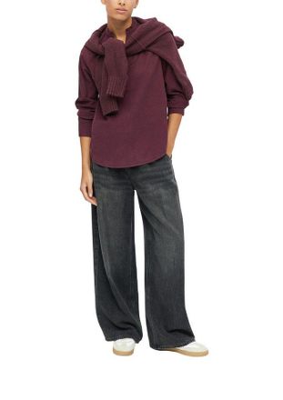 s.Oliver Langarmbluse Tunika mit Splitneck