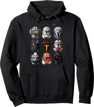 Star Wars The Clone Wars Clone Helmets Pullover Hoodie