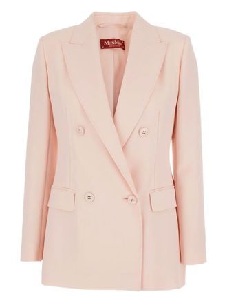 Max Mara veste cintr&eacute;e &agrave; boutonni&egrave;re crois&eacute;e - Rose