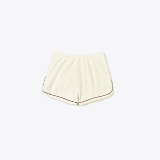 Tory Burch Damen Shorts aus Jacquard-Terry in Wei&szlig;