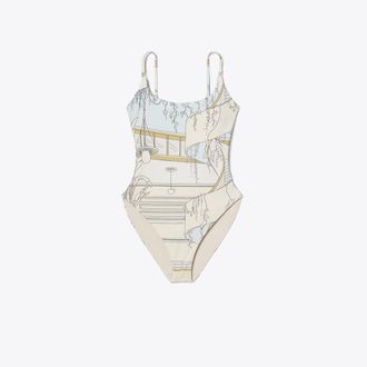 Tory Burch Damen Badeanzug mit Print
