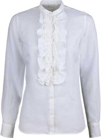 Stenstr&ouml;ms Femme, Blouses et Chemises, Blanc, Taille: 40 FR Chemisier en Lin &agrave; Volants