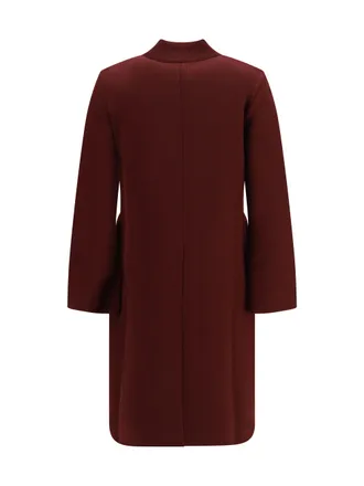 Ella Merino Wool Coat - Bordeaux