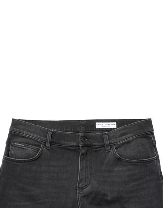 Dolce & Gabbana Mens Black Cotton Stretch Regular Skinnydenim Jeans Elastane Clothing