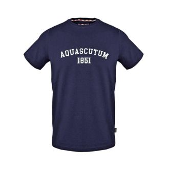 Aquascutum T-Shirt f&uuml;r Herren, Rundhalsausschnitt (Marine)