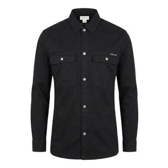 Calvin Klein Jeans Homme, Chemises, Noir, Taille: 2XL Chemise en denim &agrave; manches longues
