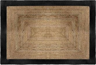 Atmosphera Tapis D&eacute;co Jute Maria 120x170cm Naturel & Noir