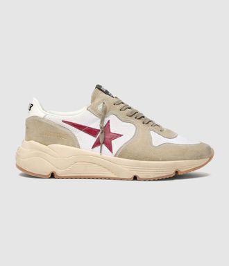 Golden Goose Baskets Running Sole Optic White/Grey/Red