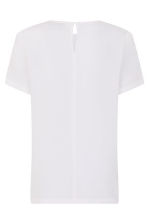 Max Mara Womens Short-Sleeve Silk Shirt White T-Shirts & Jerseys
