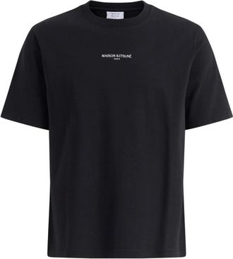 Maison Kitsun&eacute; Homme, Tops, Noir, Taille: S Paris Comfort T-Shirt