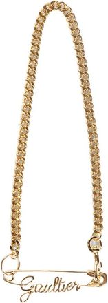Jean Paul Gaultier unisex, Accessoires, Jaune, Taille: ONE Size Collier Chaîne à Maillons avec Pendentif Épingle de Sûreté