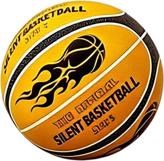 Generico Leiser Basketball - leiser Ball, leicht zu greifen, Indoor-Training mit geringem L&auml;rm, Design und langlebig, weiche Oberfl&auml;che | Sportausr&uuml;stungsmater