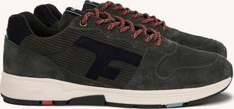 Faguo Baskets cuir su&egrave;de kaki