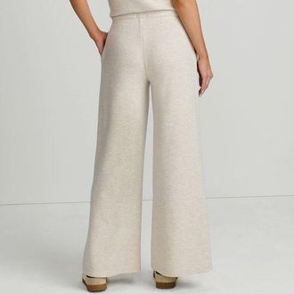 Lands End Softe Jerseyhose mit weitem Bein, Damen, Größe:48-50 regular, Beige, Baumwolle/Polyester/Baumwoll-Mischung, by Lands End