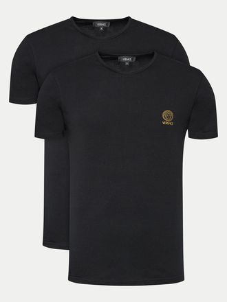 Versace T-Shirt-Set AU10193 Schwarz Slim Fit