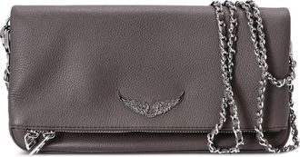 Zadig&Voltaire Logo-plaque Leather Clutch Bag