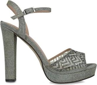 Menbur Femme, Chaussures, Gris, Taille: 40 EU Sandalo Cerimonia Strass e Plateau