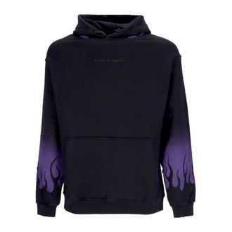Vision Of Super Flames Hoodie Schwarz/Lila Langarm - - Sweatshirts & Hoodies - Herren - Schwarzk - M