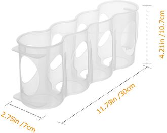 BESPORTBLE 2 St&uuml;ck Pack Bierkisten Aufbewahrungsbox aus Kunststoff mit Griff Vielseitiger K&uuml;hlschrank Organizer f&uuml;r Dosen Gew&uuml;rzgl&auml;ser und K&uuml;chenutensilien