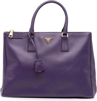 Prada grand sac porté épaule Galleria à double zip (2013-2025) - Violet