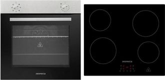 Respekta Backofen Herd Kochfeld Herdset Glaskeramik Einbau Set autark rahmenlos Respekta
