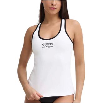 Guess Femme, Tops, Blanc, Taille: 36 FR D&eacute;bardeur stretch dos nageur - Guess jeans