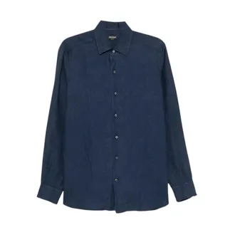 Ermenegildo Zegna Homme, Chemises, Bleu, Taille: L Chemise Habill&eacute;e Manches Longues