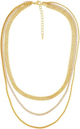 Dansk Copenhagen Joy Wasserdichte Kurze 3-lagige CZ Halskette - - Accessories - Damen - Gelb - ONE SIZE